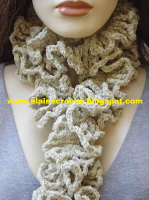 Elaine Croche: VÍDEO CROCHE 107 - CACHECOL TIPO COLAR - 2ª PARTE - FINAL