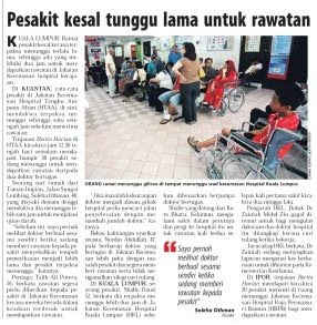 e-Aduan Kesihatan: Pesakit kesal tunggu lama
