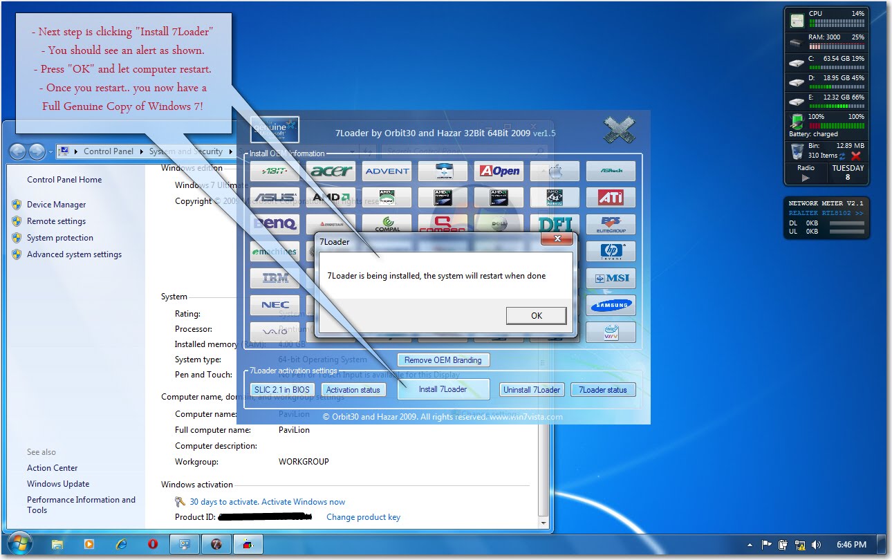 Windows 7 loader slic activation with oem crack patch - snobabe