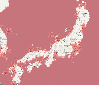 The 100 Metre Line: 80m Sea Rise maps - Japan, China, Asia and South ...