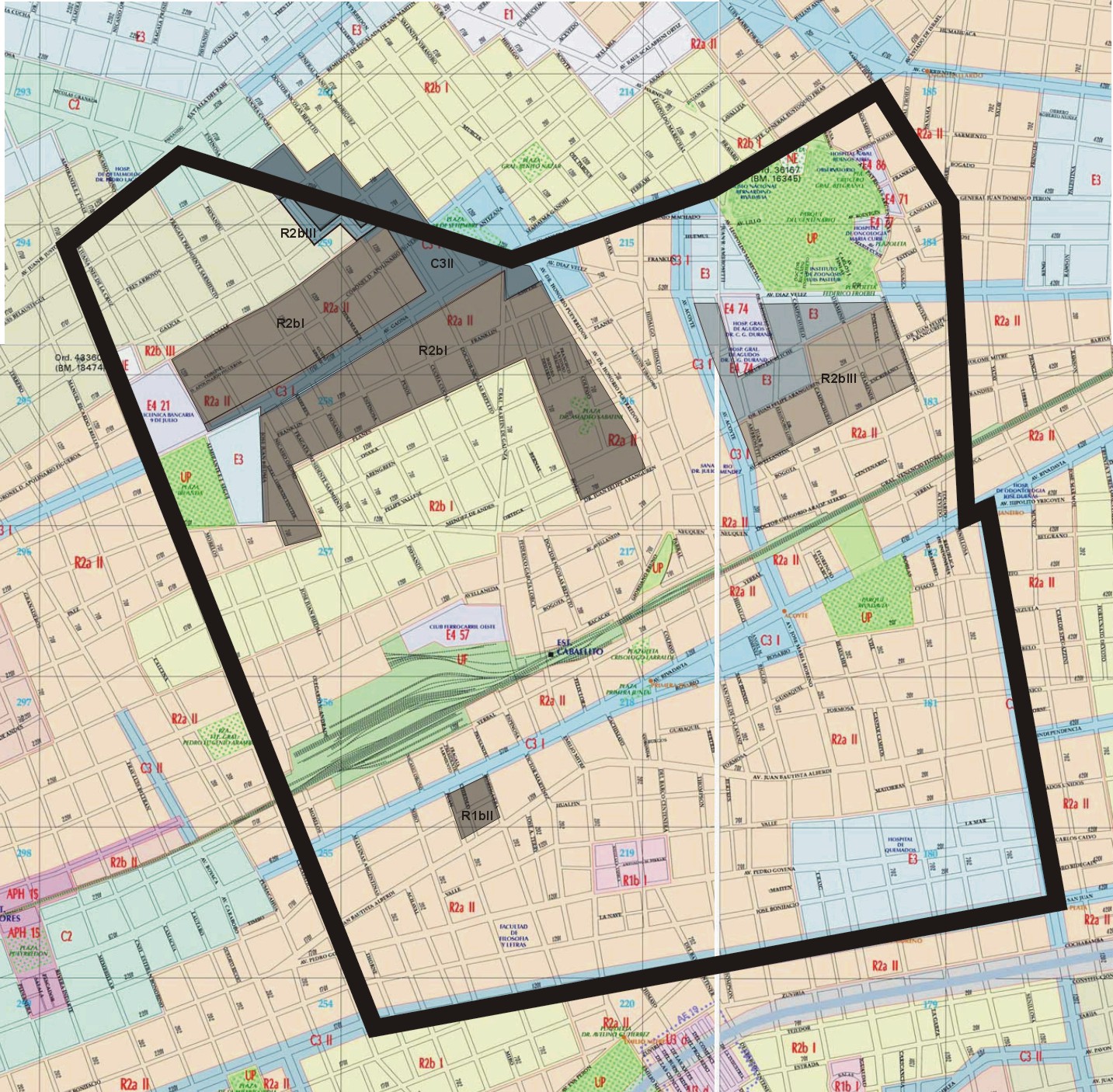 Proto Comuna Caballito: PLANO ZONIFICACION CABALLITO