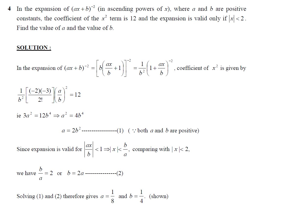 White Group A level JC H2 Maths tuition: Binomial Expansion