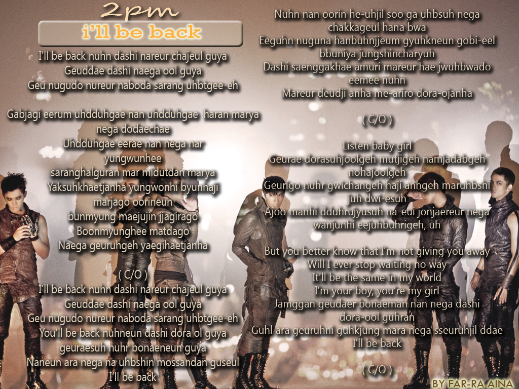 Wallpaper 2pm I'll Be Back | New hd wallon