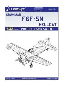 Livre Atitude Papercraft: Grumman F6F-5N Hellcat (ModelArt)