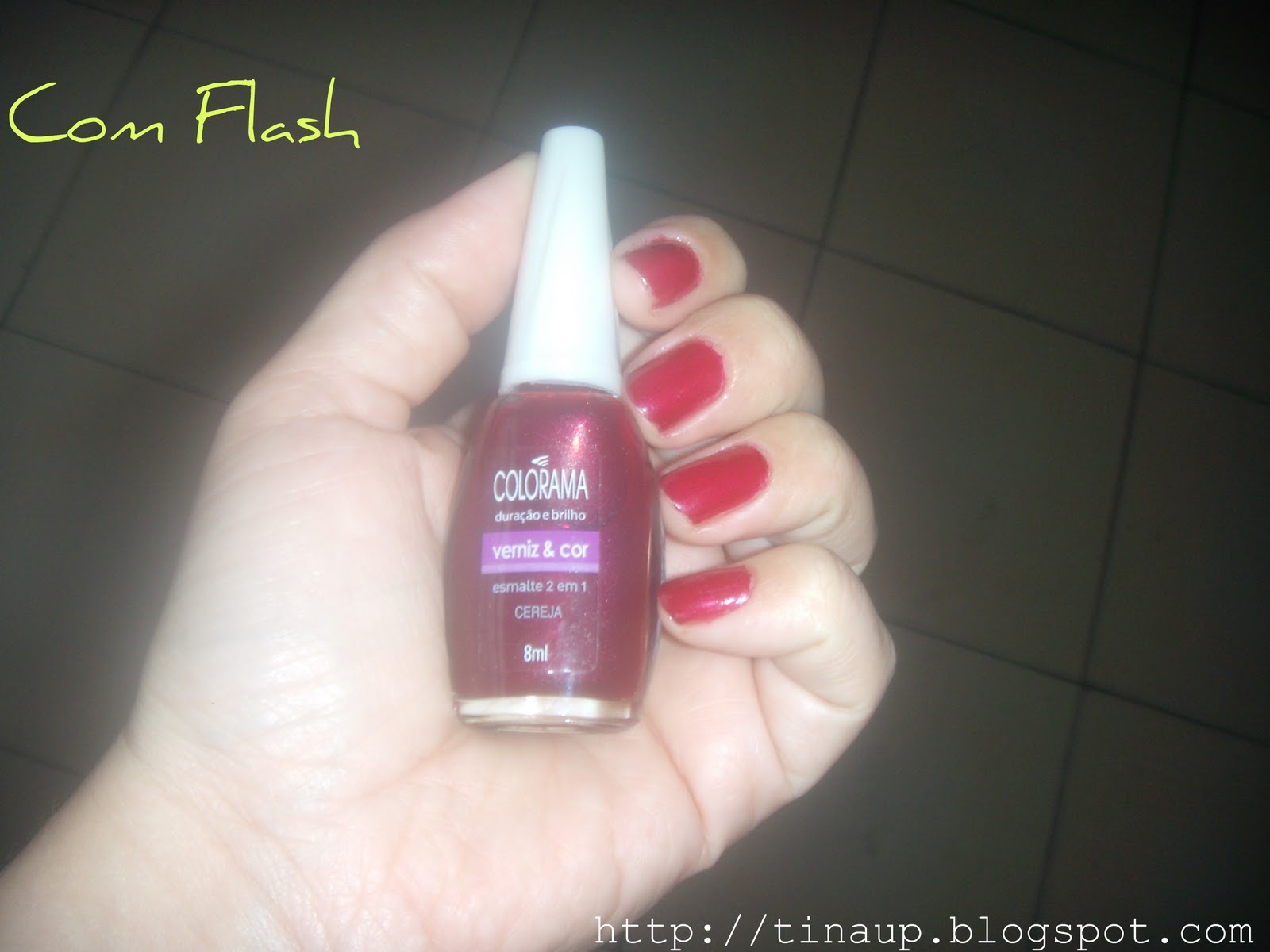 Tina up!: Esmalte perdido... Cereja da Colorama
