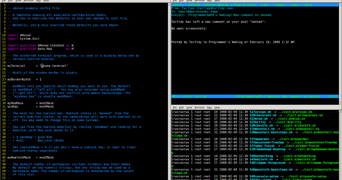Programmer's Weblog: xmonad