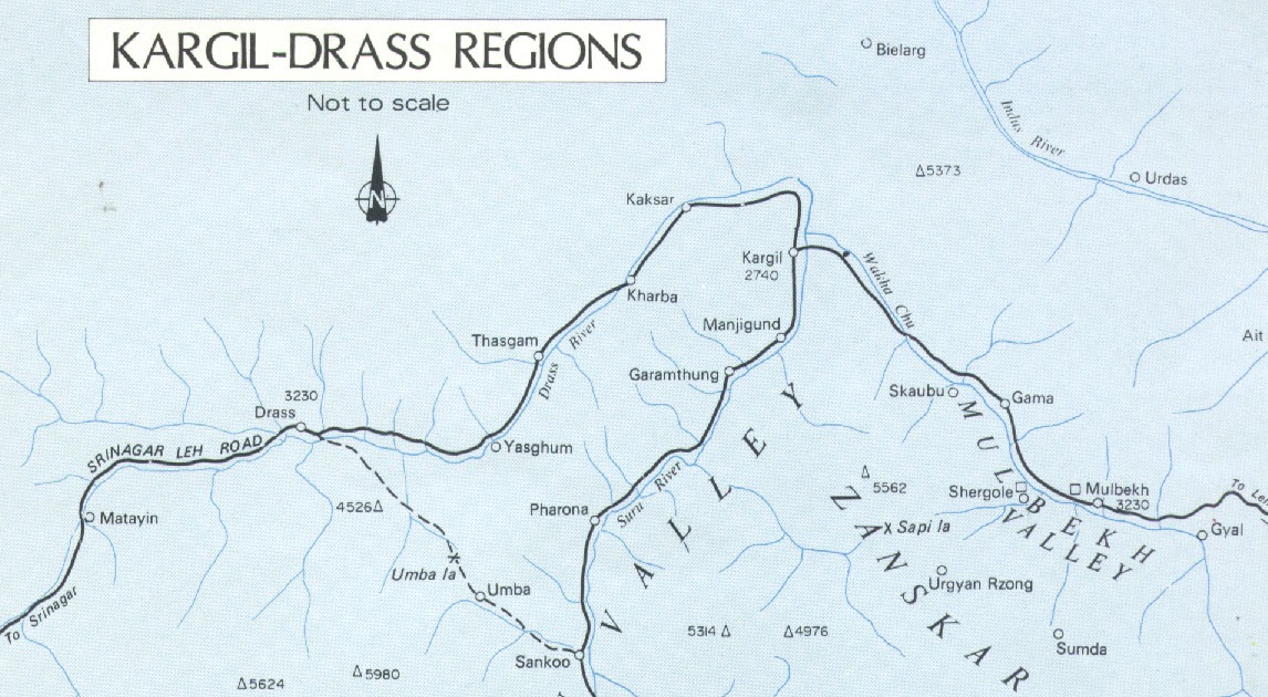 Jammu Kashmir Stark Realities: kargil drass map
