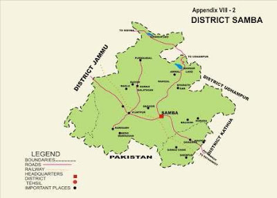 Jammu Kashmir Stark Realities: MAP SHOWING THE BOUNDARIES OF DISTRICT ...