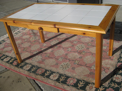 UHURU FURNITURE & COLLECTIBLES: SOLD - Tile Top Dining Table - $90