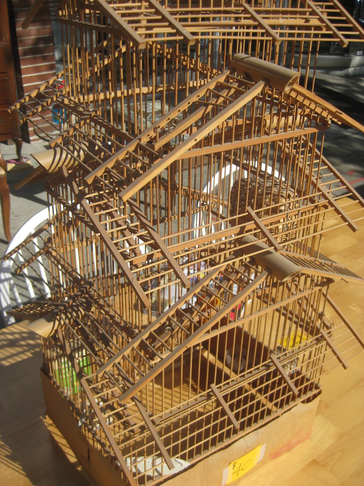 UHURU FURNITURE & COLLECTIBLES: SOLD - Bird Cage of Sticks - $40