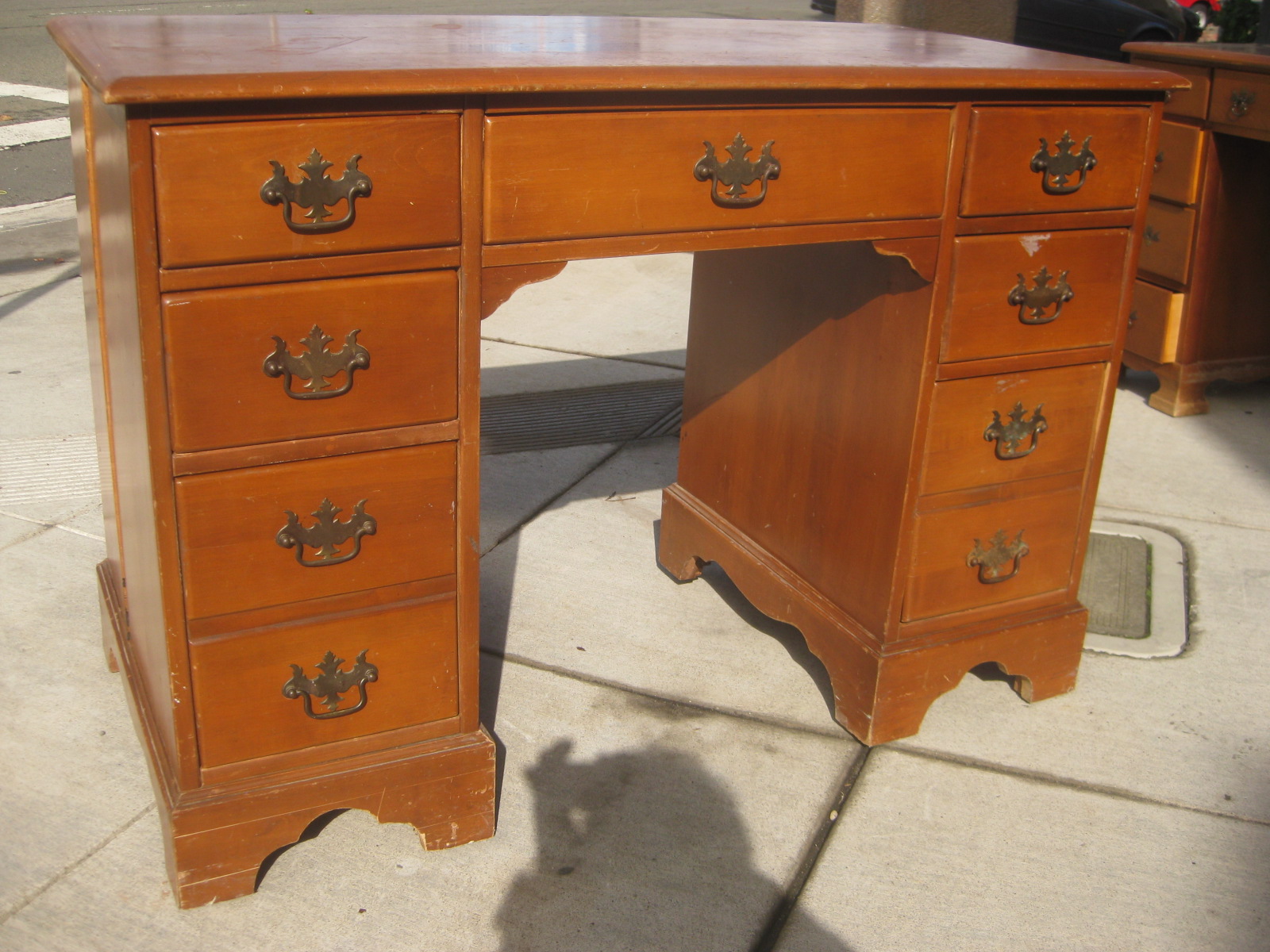 UHURU FURNITURE & COLLECTIBLES: SOLD - Maple Desk - $45
