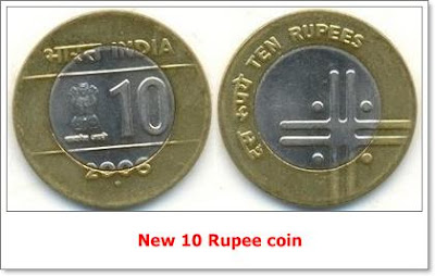 Tiny News: New Ten rupee coin of India