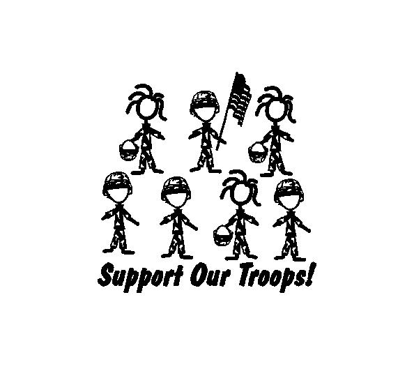 Military Stick Figure Family