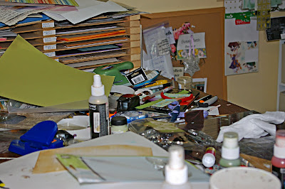 The AJBs and Me: Messy Scrapbooking room!