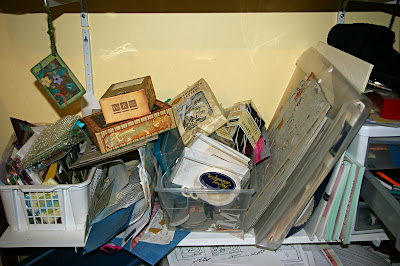 The AJBs and Me: Messy Scrapbooking room!