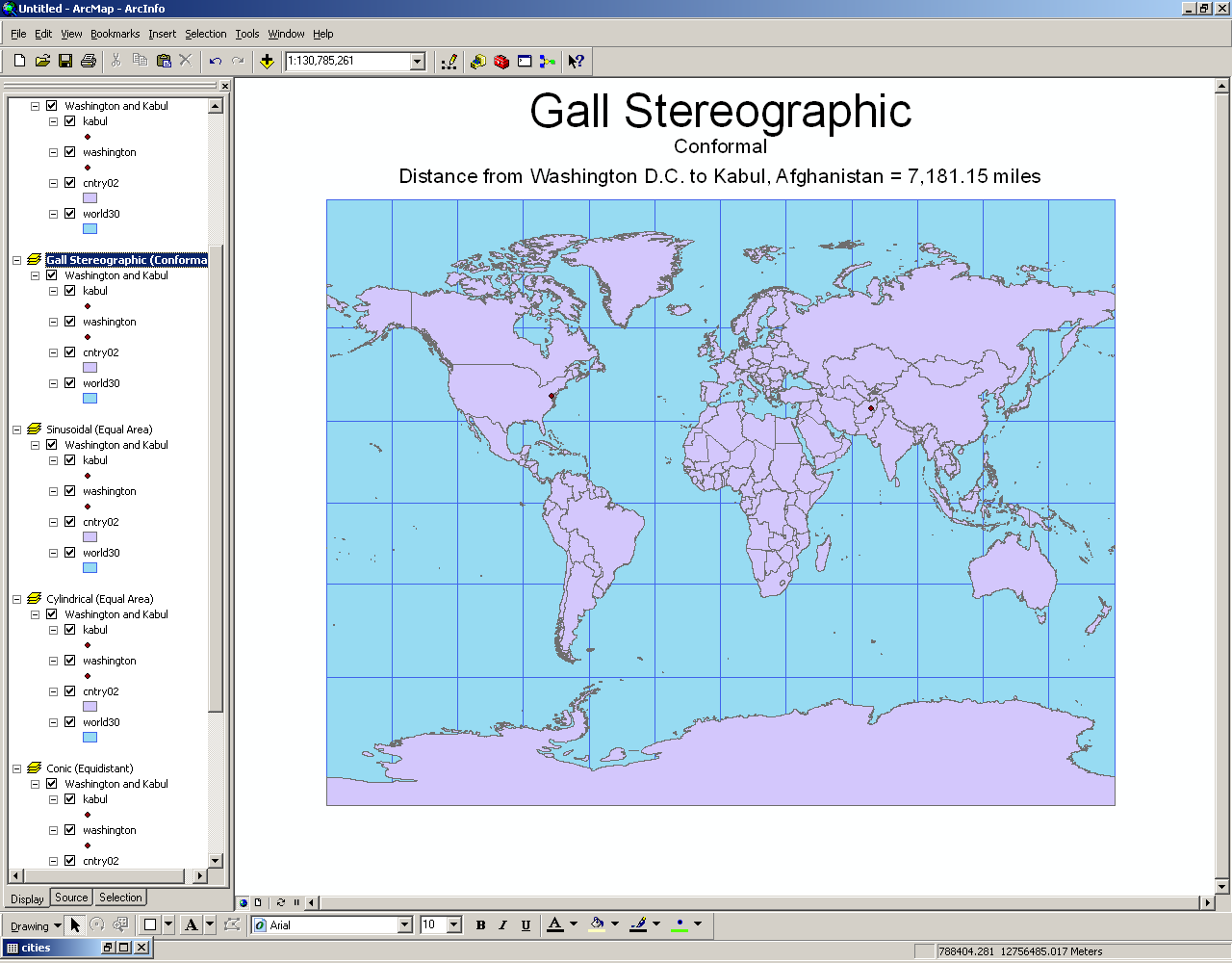 adventures in geography 7 lab!: Lab 5: Map Projections with ArcGis