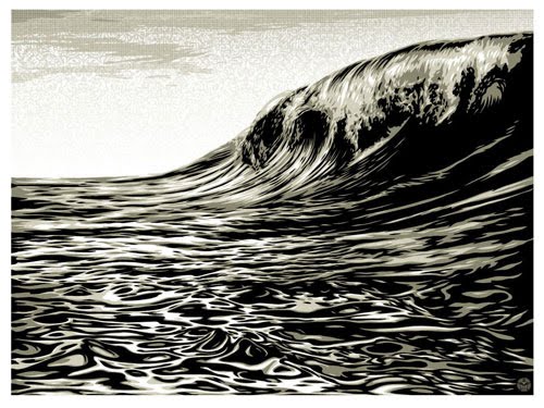 Neptune's Defenders: “Dark Wave” Art Print by Shepard Fairey