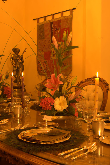 Entertaining From an Ethnic Indian Kitchen: Regal Tablescape