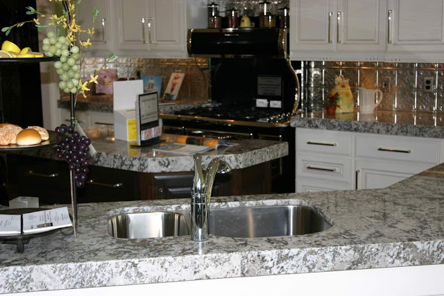 The Granite Gurus: White Diamonds granite in kitchen