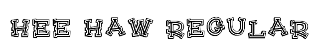 Download Free Font: Hee Haw Regular Font