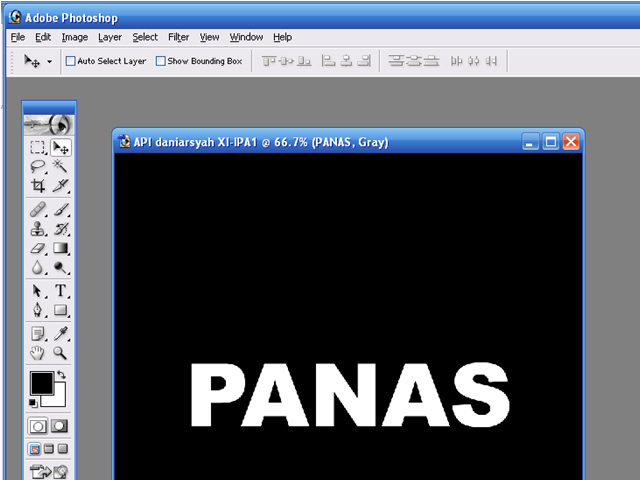 Membuat tulisan efek Api dengan Adobe Photoshop