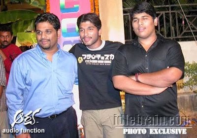 ALLU ARJUN WITH HIS BROTHERS ALLU VENKATESH (LEFT) & ALLU SIRISH (RIGHT ...