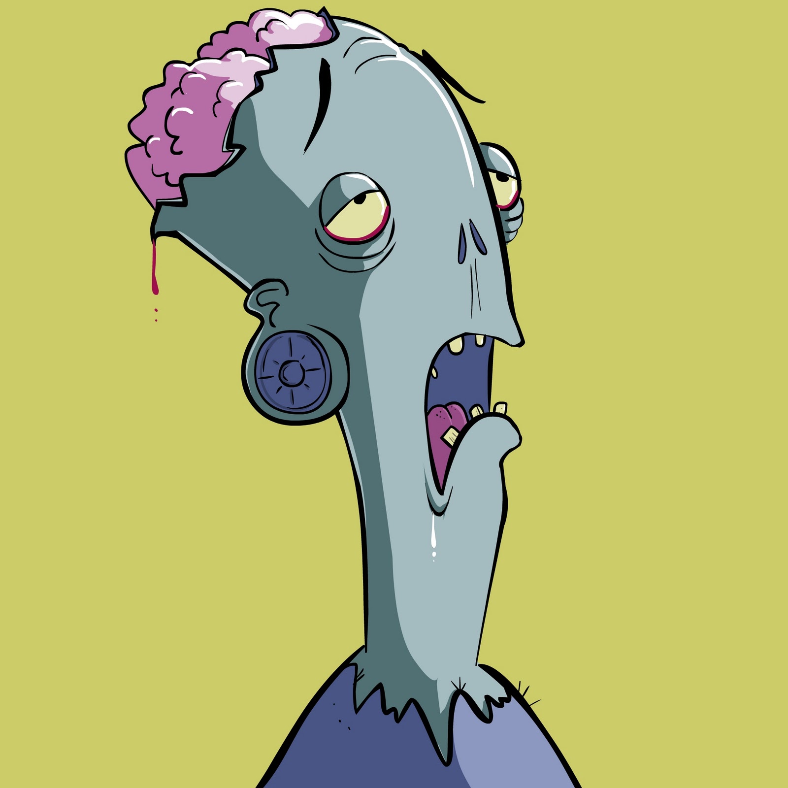 furhairman: Zombie with big ear Lobes