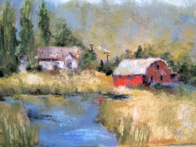 Anne Marie Propst: Farm Scene of Canadian countryside