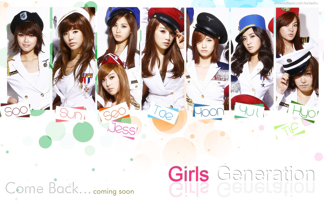 Girls Generation Names | Korean Girl Celebrity Wallpaper