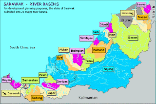 River Basins in Sarawak (Borneo)