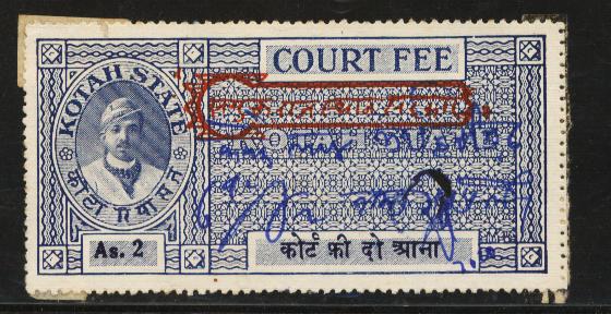 Heritage of Indian stamps site: Indian Princely State Kotah Fiscal ...