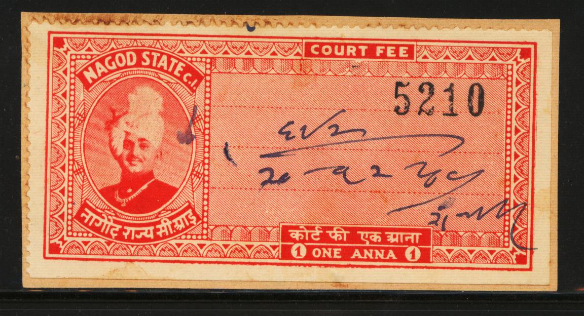 Heritage of Indian stamps site: Indian Princely State Nagod C.I. Fiscal ...