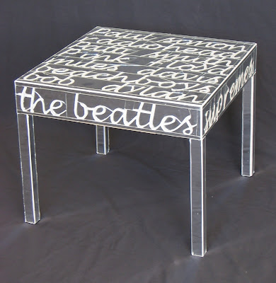 I Love Handmade: Beatles Luminary Side Table by Jessica Stock