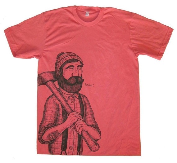 I Love Handmade: Lumberjack T-shirt by Timber Preservation Society