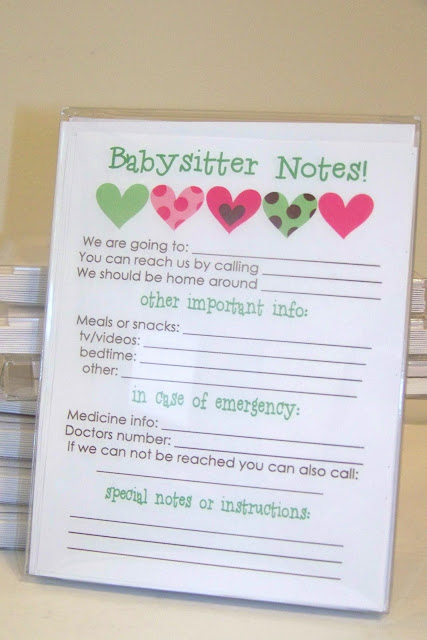 Doodle Bugs Paper {personalized stationery}: {BabySitter Notes}