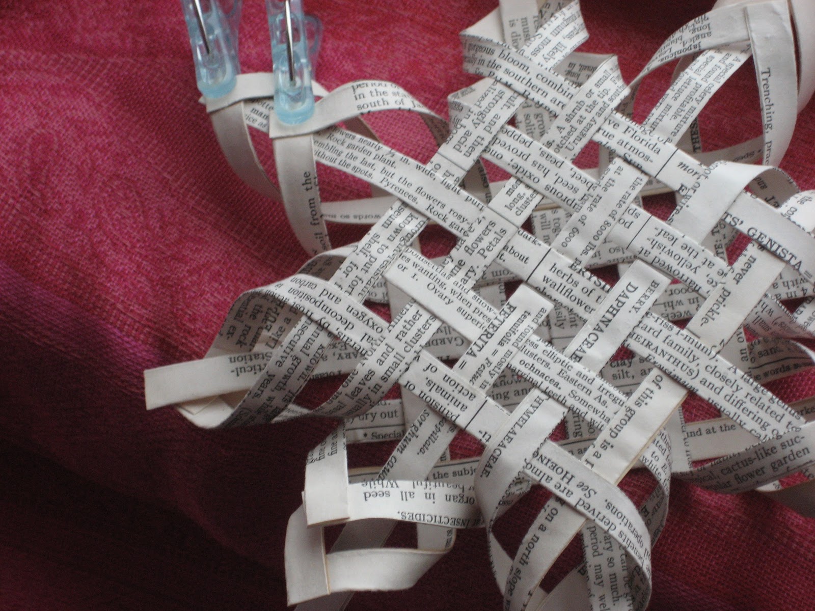 weave the remaining strip on each side through the points on the other ...