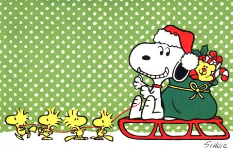 Free Christmas Cards: Snoopy Christmas Wish Cards