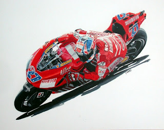 Half Baked Geek: Motorcycle Racing Artwork