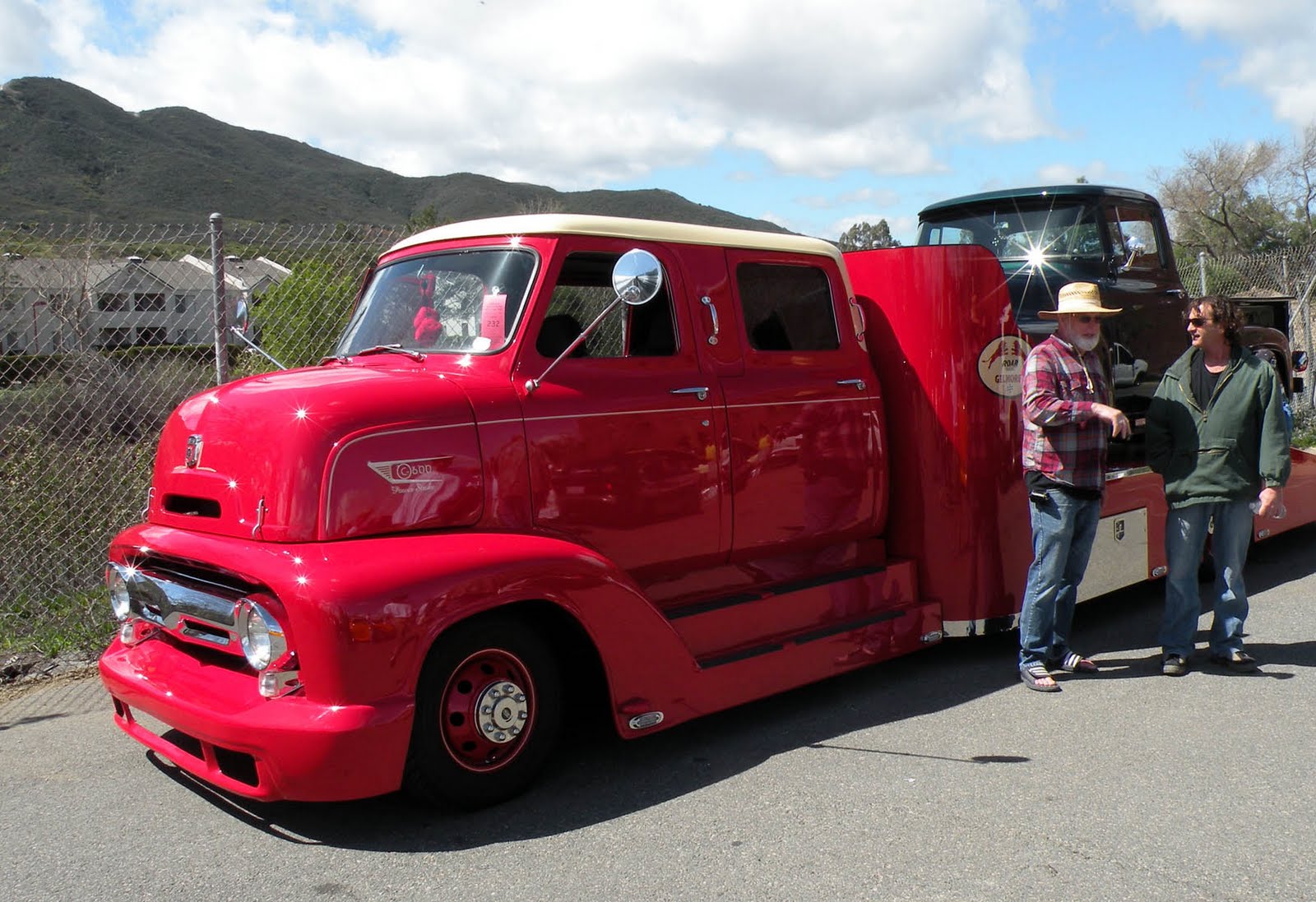 Just A Car Guy: King cab 1950's COE Ford hauler from the Temecula Rod Run