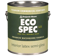 Materials and finishes: Eco Spec® WB Interior Latex Semi-Gloss Finish 376