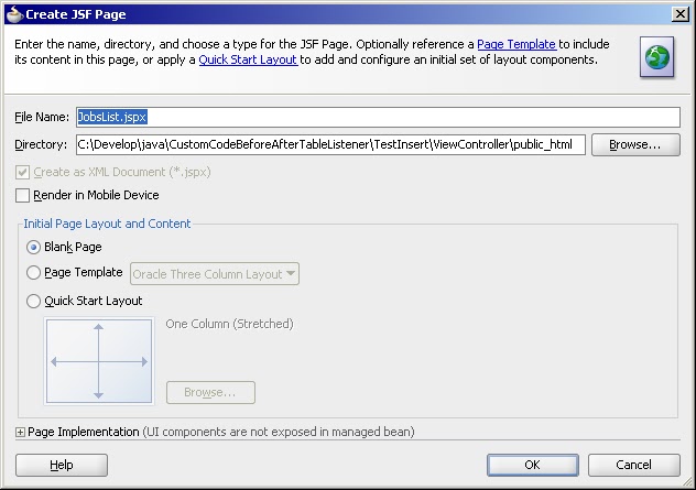 Steven S Development Blog Adf Input Form Jdeveloper 11g