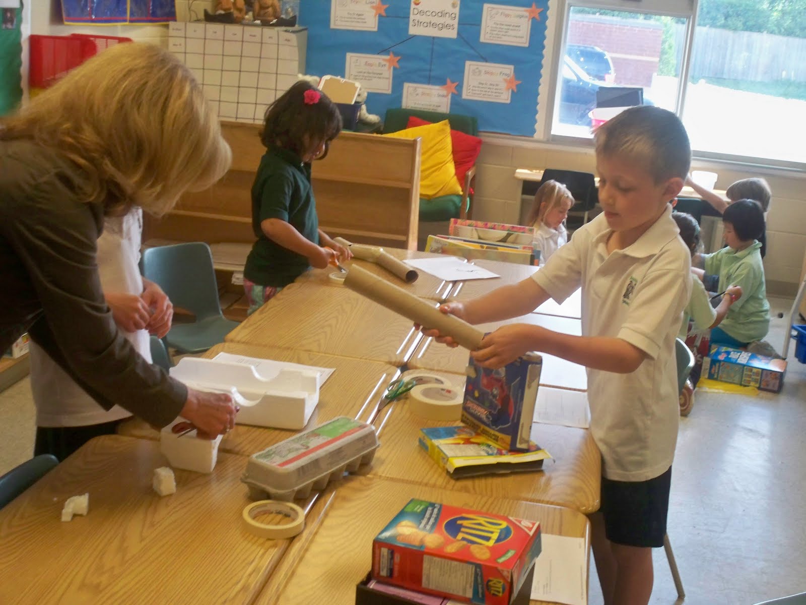 Grades 1 And 2 At Ancaster Meadow School: Building Park Structures