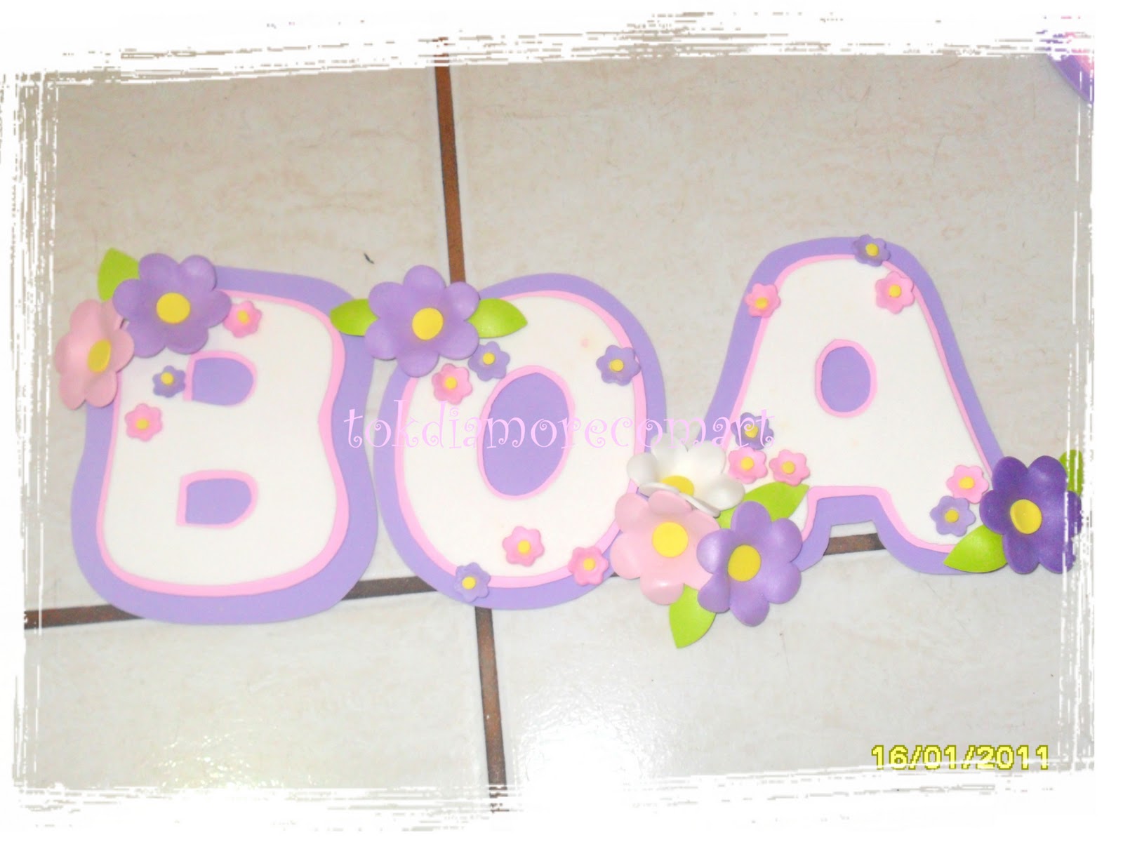 Ateliê Cintia Moutta - TokdiAmorecomArt: Letras de EVA Decoradas