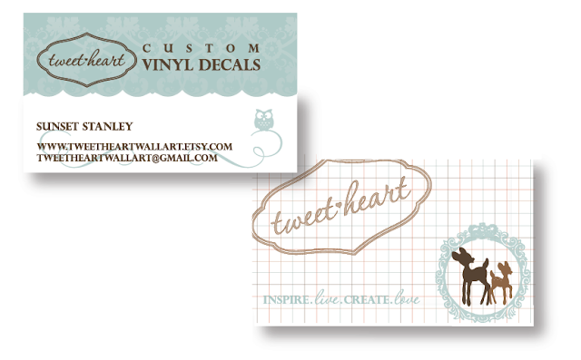 Custom Vinyl Wall Decals: Business Cards