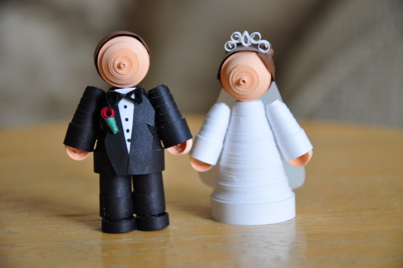 Crop. Quill. Create.: Quilled Bride and Groom