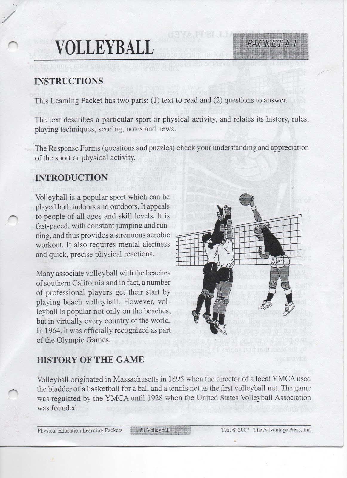 Physical Education Information: FINAL TEST PACKETS (Flag Football ...