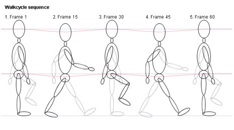 lou's animation Stop motion projects: walk cycle key frames