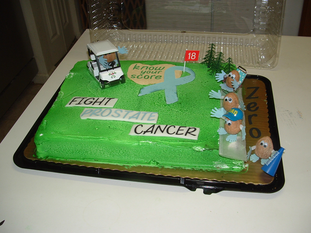 Petey's raising awareness for prostate cancer: Know Your Score Cake