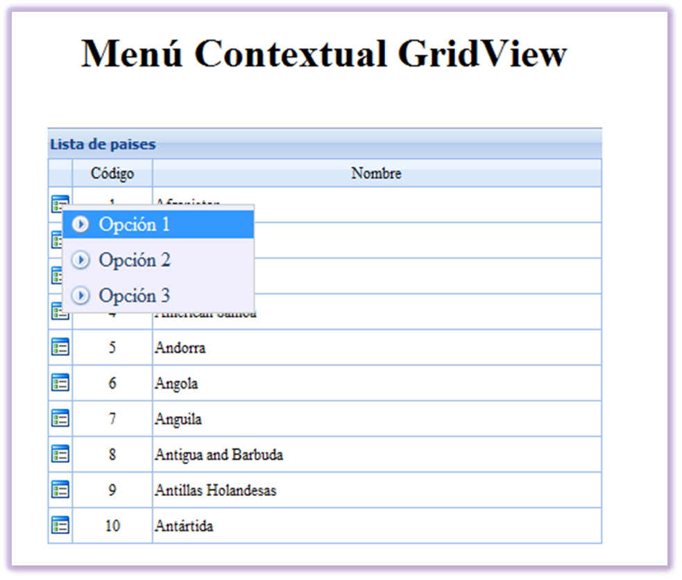 Todo en Visual Basic.Net: GridView, JQuery y un menú contextual Todo en Visual Basic.Net: GridView, JQuery y un menú contextual