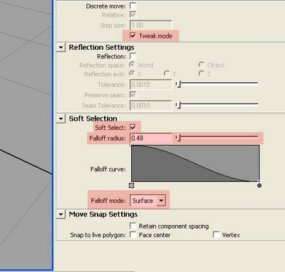Maya 每日一招: soft-selection : 區域性調點功能